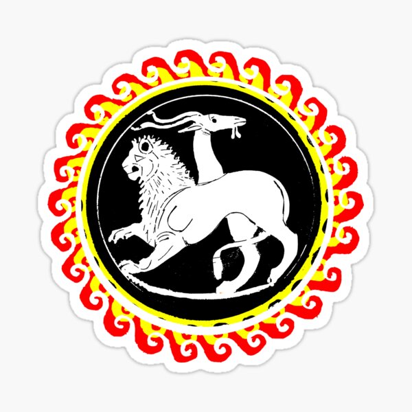 "Chimaera the fire-breathing Hybrid " Sticker for Sale by technai ...