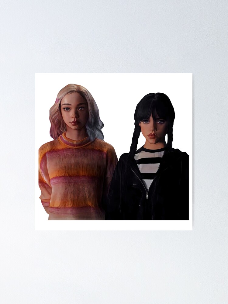 "Wednesday Addams and Enid Sinclair | Wednesday 2022" Poster for Sale ...