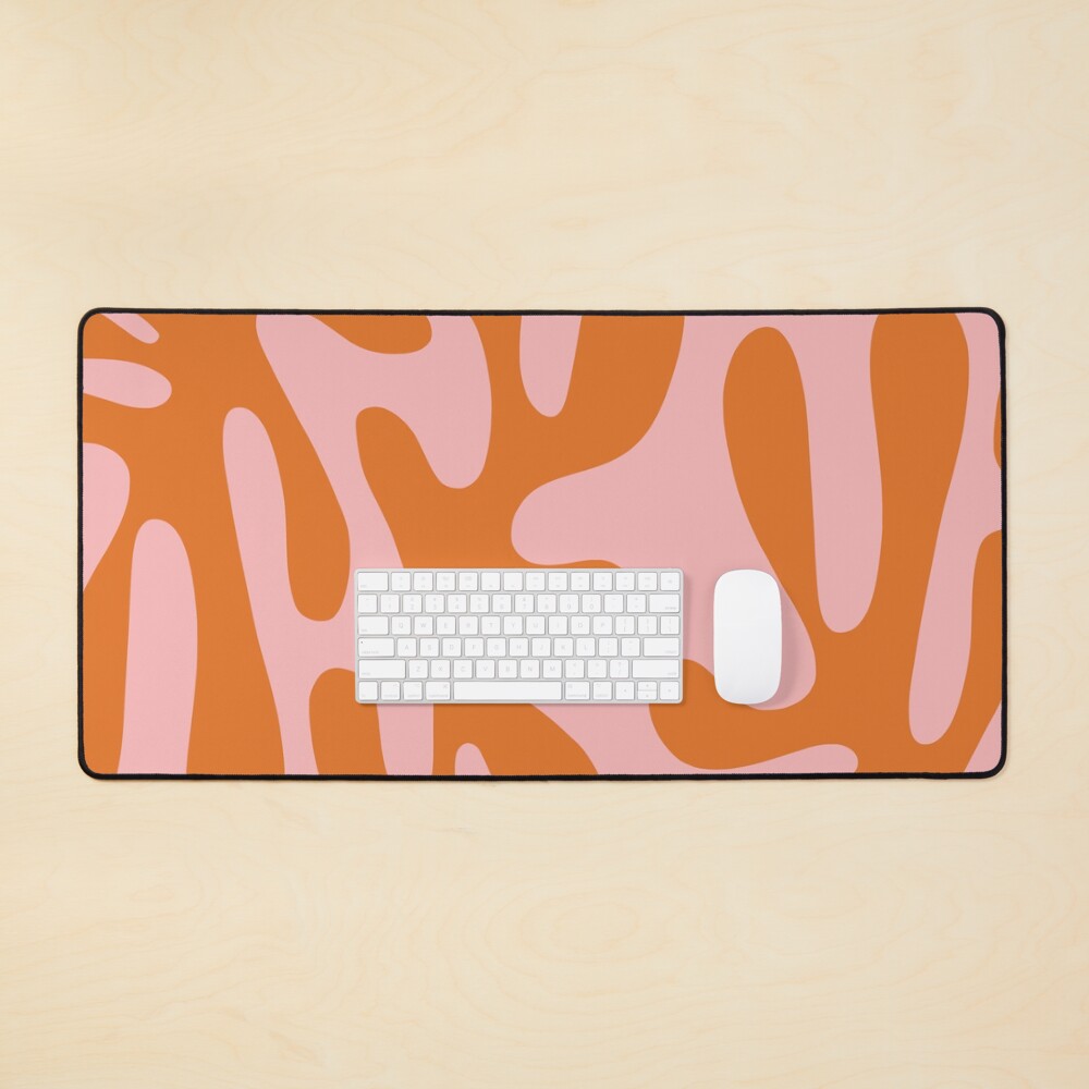"Funky Cutouts Abstract Minimalist Pattern in Burnt Orange and Pink ...