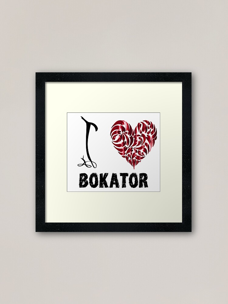 "Bokator T Shirt Design I Love Bokator" Framed Art Print for Sale by ...