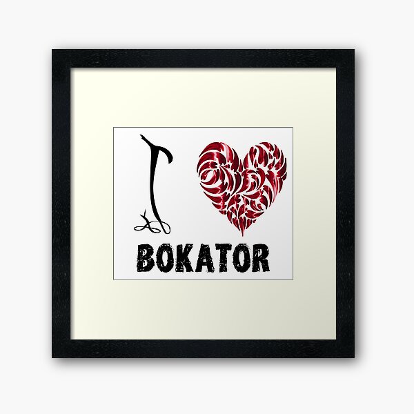 "Bokator T Shirt Design I Love Bokator" Framed Art Print for Sale by ...
