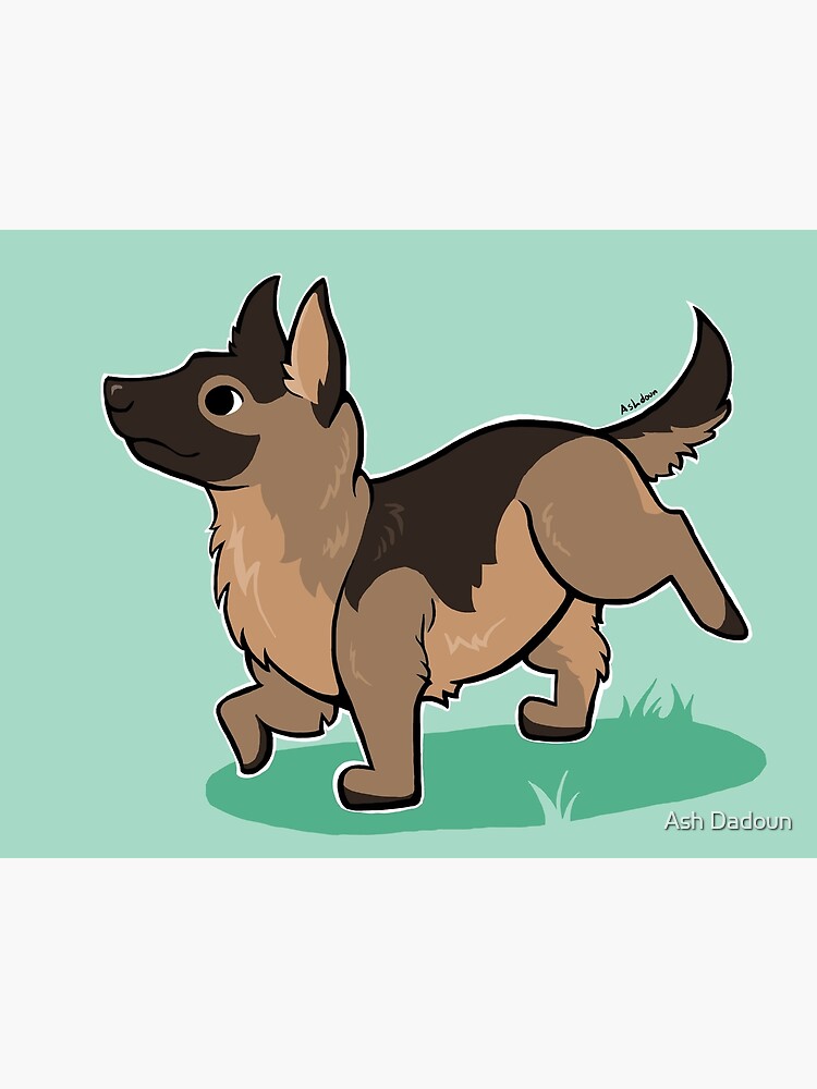 "Chibi German Shepherd" Art Print by e-pona | Redbubble