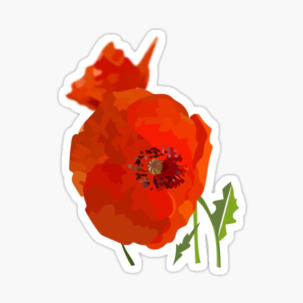 "Remembrance Poppy" Sticker by snewdesigns | Redbubble