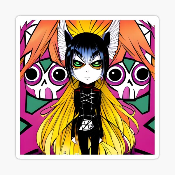 "Anime Manga Gothic Girl" Sticker for Sale by Dalive | Redbubble