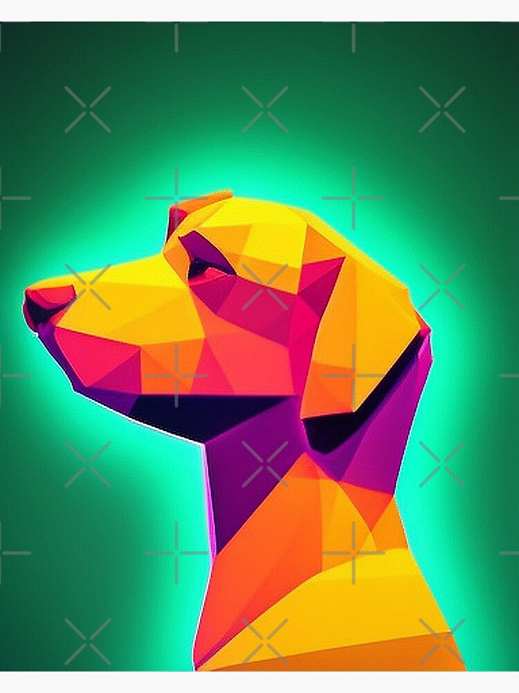 "futuristic poly shape dog" Poster for Sale by Neo-Expression | Redbubble