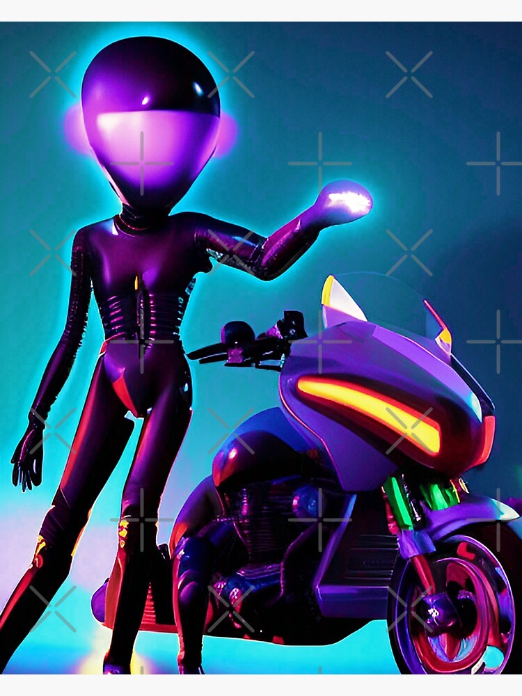 "synthwave retro futurism motorcycle" Sticker for Sale by Neo ...