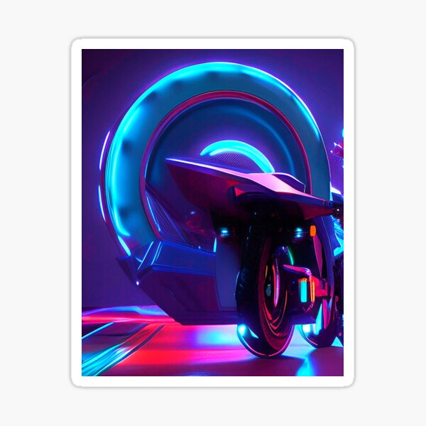 "Synthwave motorcycle retrowave outron" Sticker for Sale by Neo ...