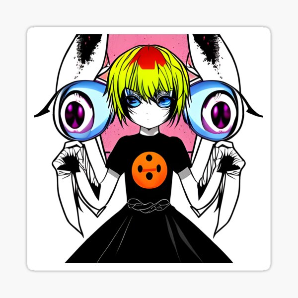 "Anime manga goth girl" Sticker for Sale by Dalive | Redbubble