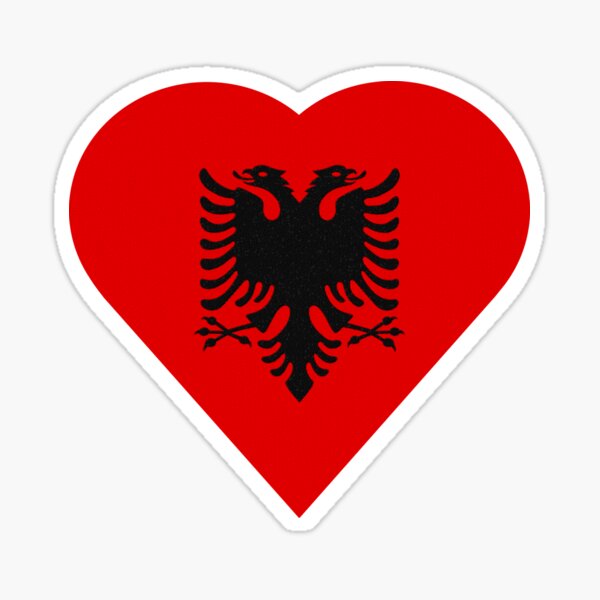 "Heart Albania. Flag of albania. Shqipëria" Sticker for Sale by ...