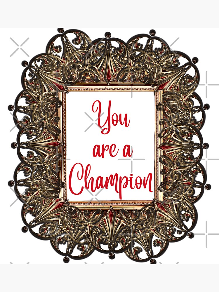 "You Are A Champion Positive Life Quotes " Sticker for Sale by ...