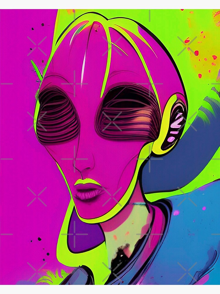 "Cool alien pop art" Sticker for Sale by Neo-Expression | Redbubble
