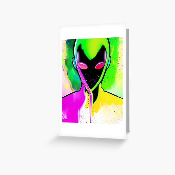 "Cool alien pop art" Greeting Card for Sale by Neo-Expression | Redbubble