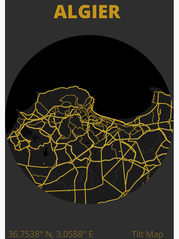 "tilt map algiers" Sticker for Sale by parisisshining | Redbubble