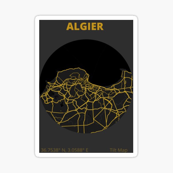 "tilt map algiers" Sticker for Sale by parisisshining | Redbubble