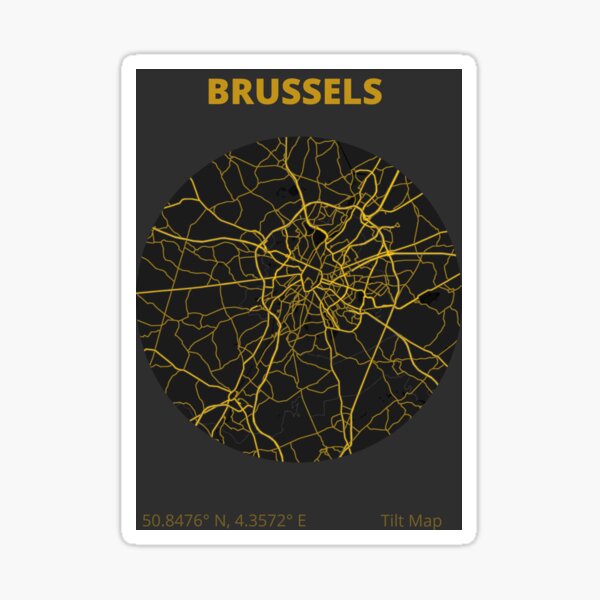 "tilt map brussels" Sticker for Sale by parisisshining | Redbubble
