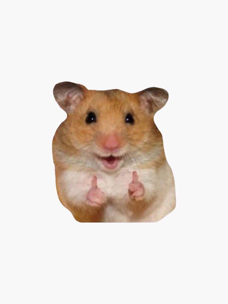 "Happy Hamster Meme" Sticker for Sale by TWILIGHTz | Redbubble