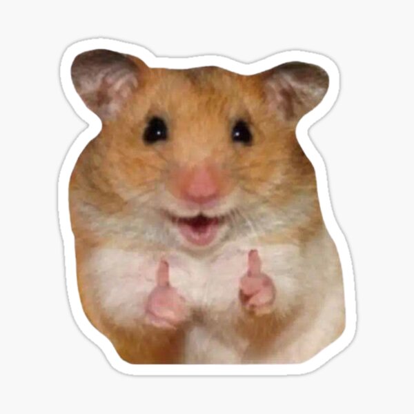 "Happy Hamster Meme" Sticker for Sale by TWILIGHTz | Redbubble