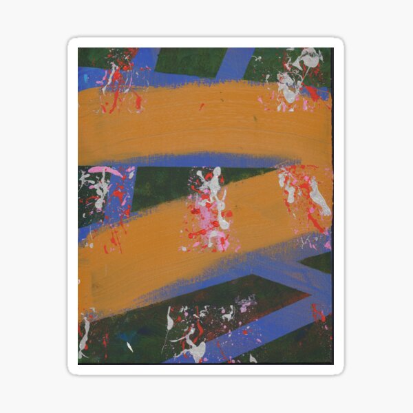 "Yellow & Blue abstract part one" Sticker for Sale by MaryLOwen85 ...