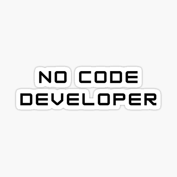 "No code developer" Sticker for Sale by VibgyorColors | Redbubble