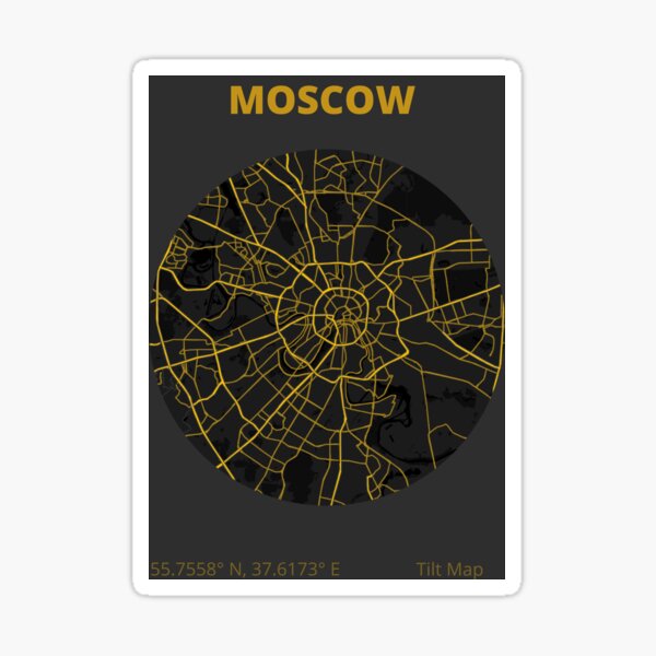 "tilt map moscow" Sticker for Sale by parisisshining | Redbubble