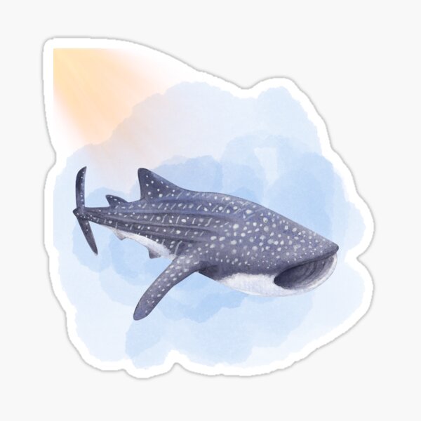 "Whale Shark Basking in the Deep Blue Sea, Painting, Colorful Design ...