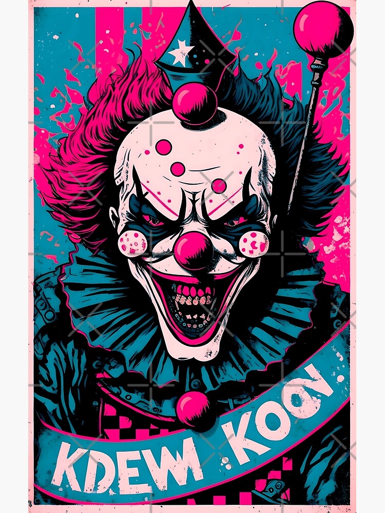Scary Evil Killer Clown Clown Smile Smiling Clown Comic Graphics