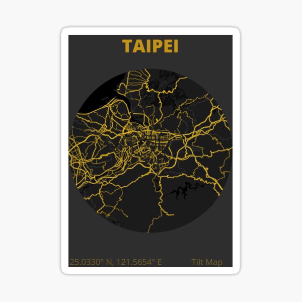 "tilt map taipei" Sticker for Sale by parisisshining | Redbubble