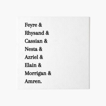 "ACOTAR Characters | A Court of Dreams Squad | Acotar fandom" Art Board ...