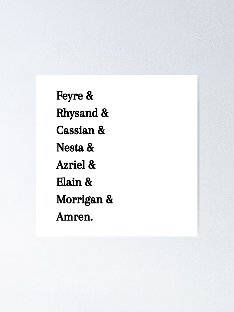 "ACOTAR Characters | A Court of Dreams Squad | Acotar fandom" Poster ...