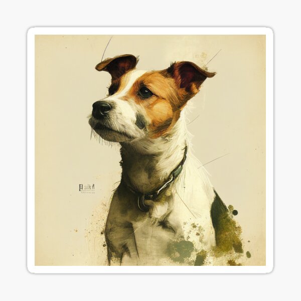 "Friendly Jack Russell Painting " Sticker for Sale by TurinOtzaki ...