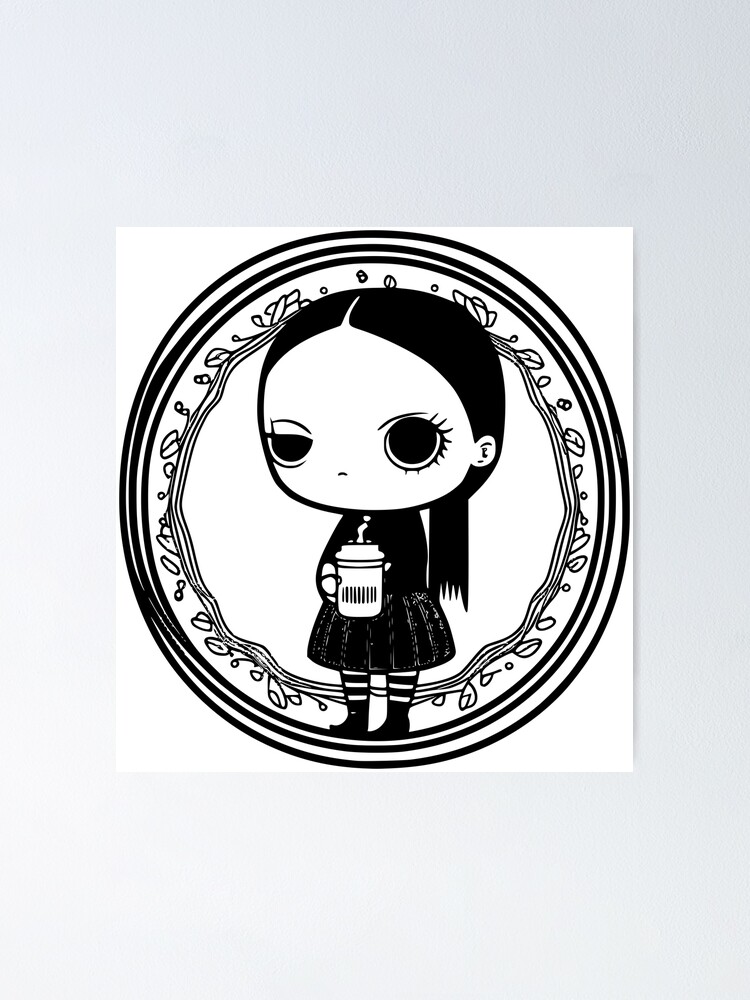 "Chibi Wednesday" Poster for Sale by flowinglobe | Redbubble