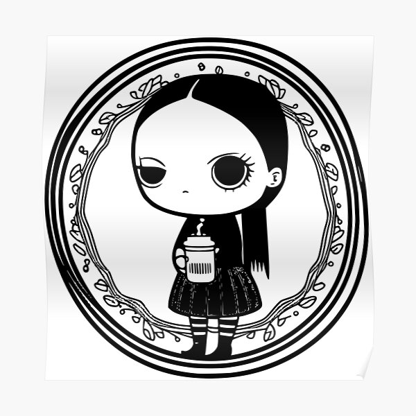 "Chibi Wednesday" Poster for Sale by flowinglobe | Redbubble