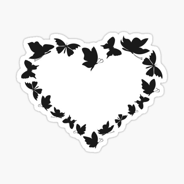 "Butterfly heart" Sticker for Sale by Aleksander1 | Redbubble