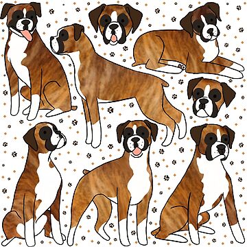 "Boxer dog illustration pattern " Sticker for Sale by Yarafantasyart ...