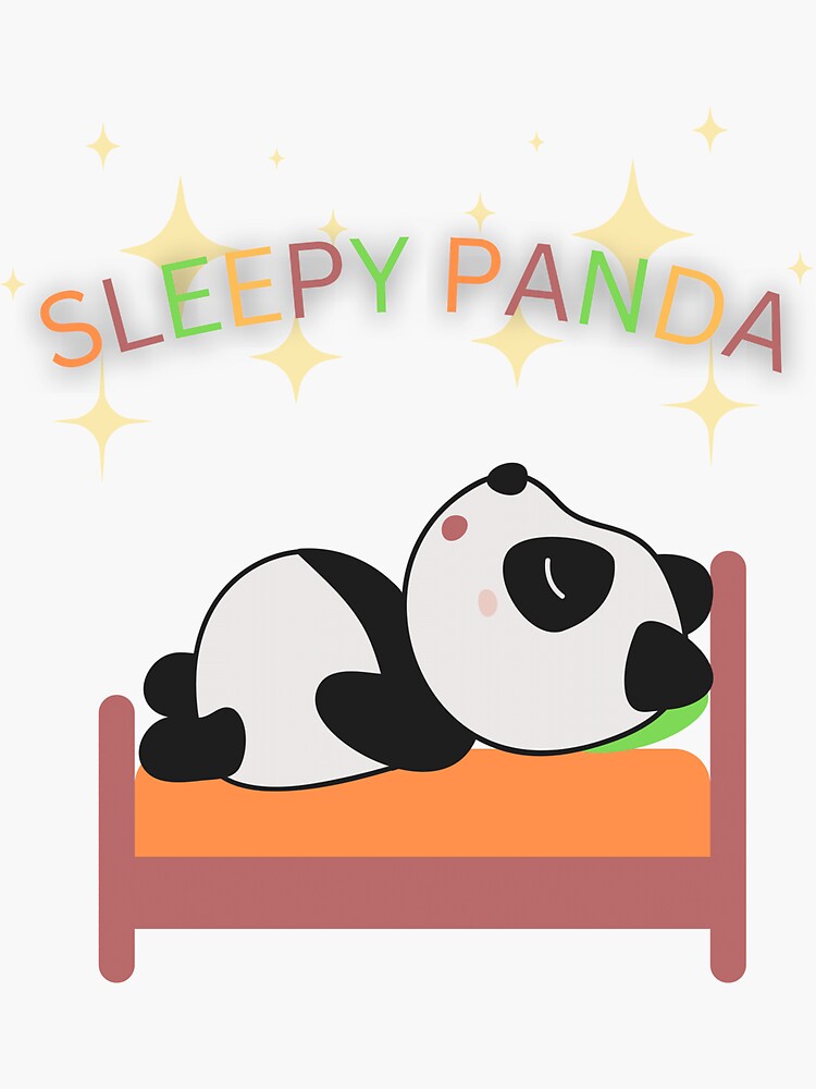 "sleepy panda cute little panda " Sticker for Sale by sabprintings ...