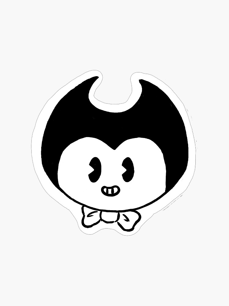 "Bendy with a bow" Sticker for Sale by Dew-ey | Redbubble