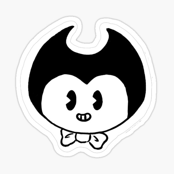 "Bendy with a bow" Sticker for Sale by Dew-ey | Redbubble