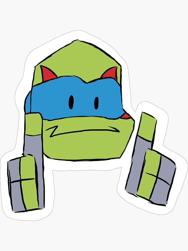 "Rottmnt Leonardo Sticker" Sticker for Sale by Dew-ey | Redbubble
