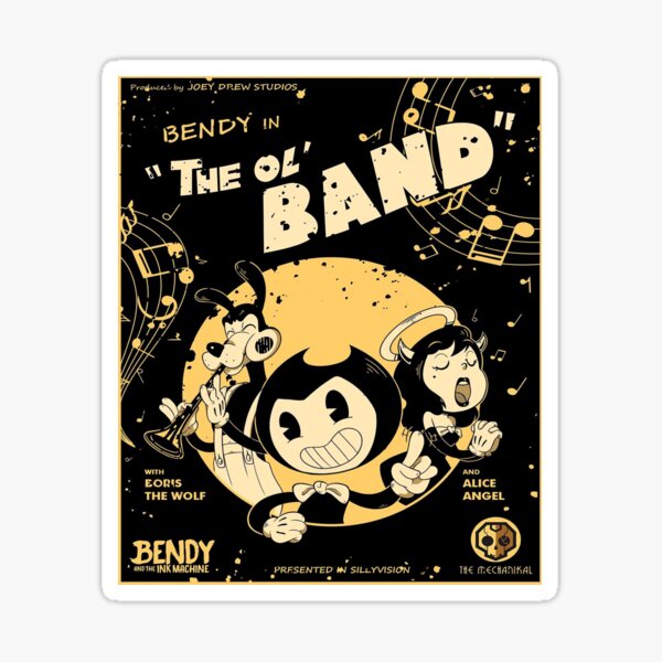 "bendy and the ink machine" Sticker for Sale by lovemyronaa | Redbubble