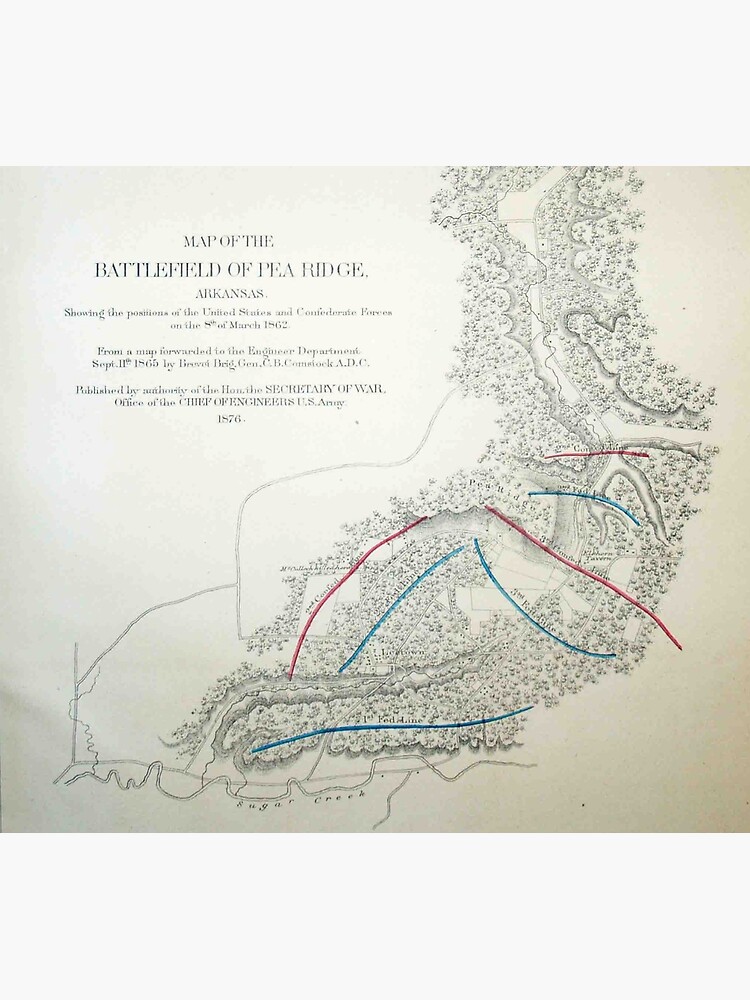 "Battle of Pea Ridge Map" Poster for Sale by sh707 | Redbubble