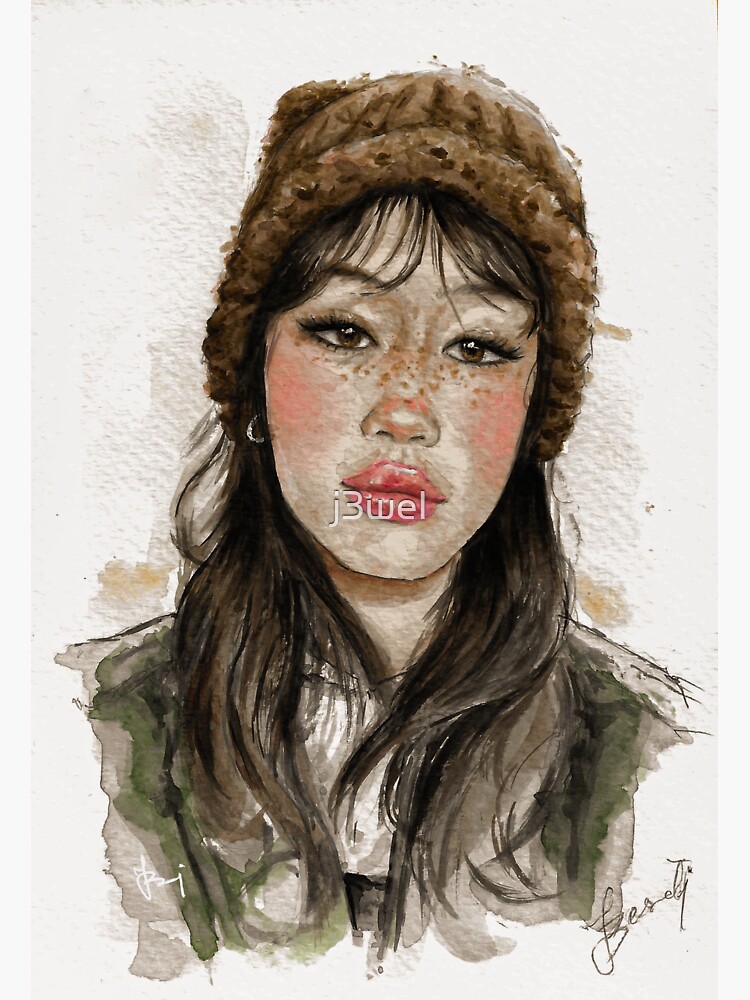 "Beabadoobee watercolour portrait" Sticker for Sale by j3wel | Redbubble