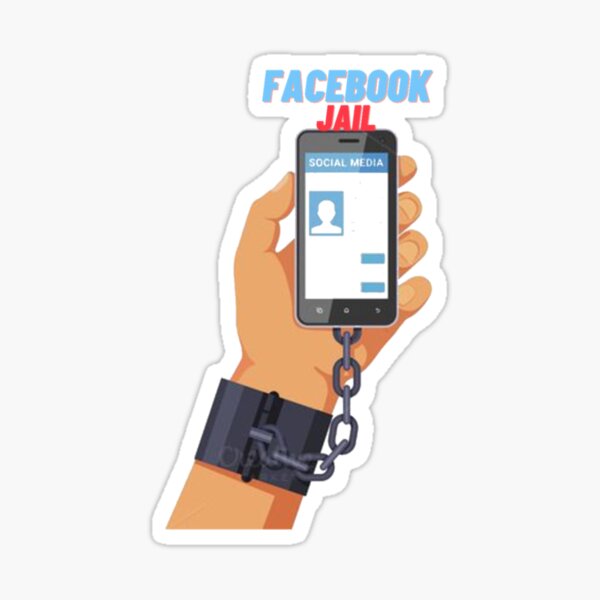 "Facebook jail " Sticker for Sale by DivineBurn | Redbubble