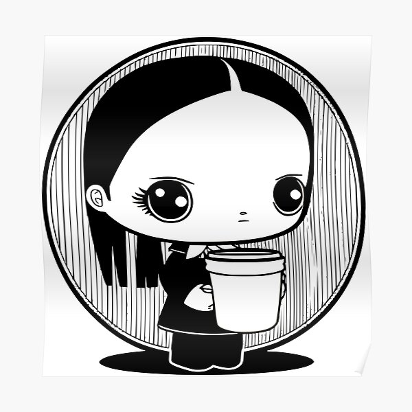 "Chibi Wednesday" Poster for Sale by flowinglobe | Redbubble