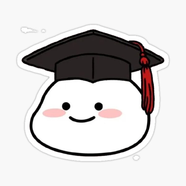 "Cute Happy Pentol Graduate " Sticker for Sale by ggpandele | Redbubble