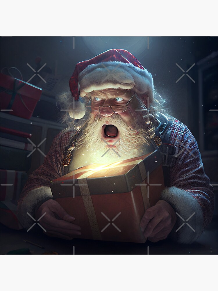 "Funny Secret Santa" Sticker for Sale by AykutDoodle | Redbubble