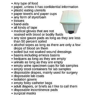 "Standard Waste List Infographic" Poster for Sale by Caregiverology ...