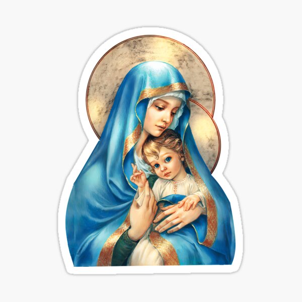 "Mary mother of Jesus" Sticker for Sale by Ednelly | Redbubble