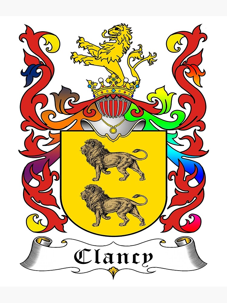 "CLANCY FAMILY CREST" Poster for Sale by CathalDevlin | Redbubble