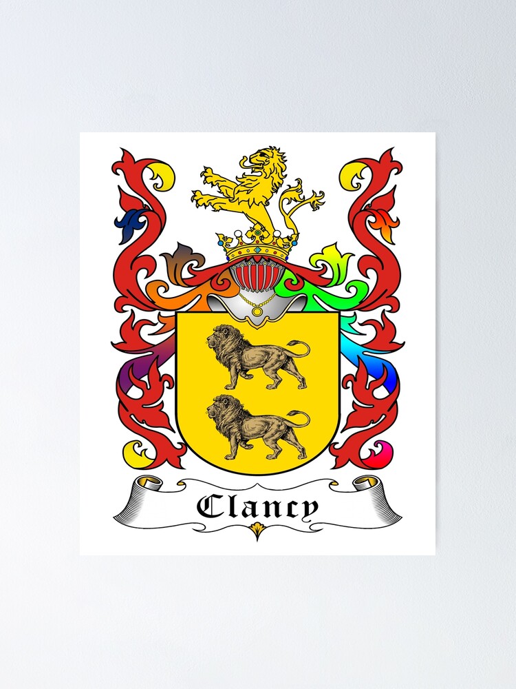 "CLANCY FAMILY CREST" Poster for Sale by CathalDevlin | Redbubble