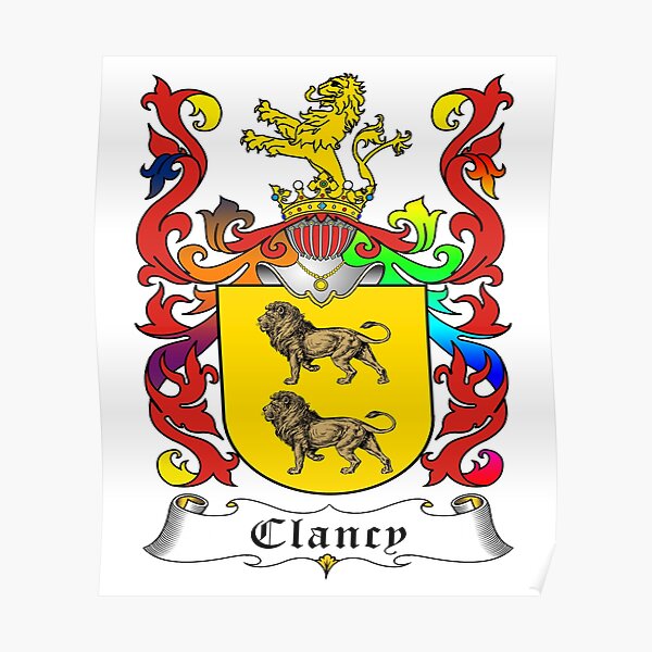 "CLANCY FAMILY CREST" Poster for Sale by CathalDevlin | Redbubble